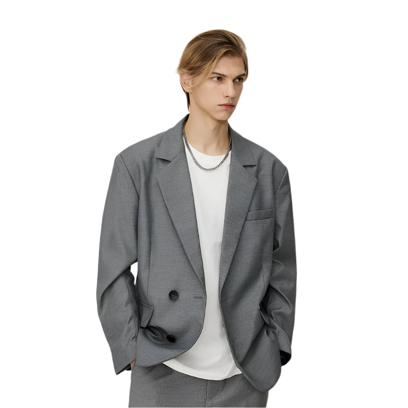 Grey Casual Blazer – CLIMAX VISION