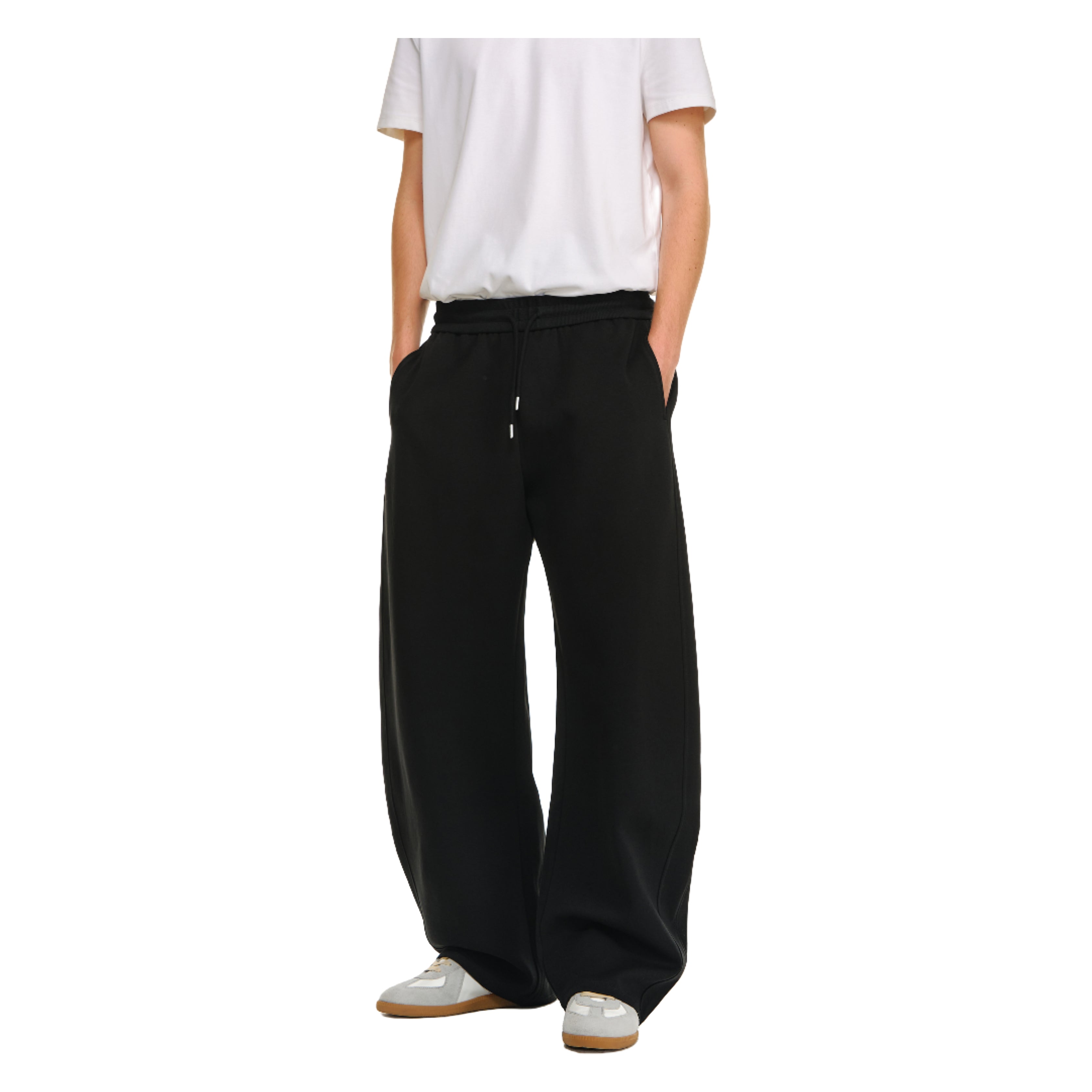 Black Structured Machete Cut Slouchy Banana Sweatpants – CLIMAX VISION